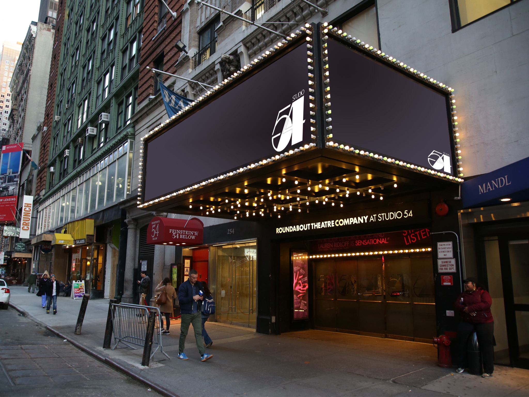 Studio 54 Theatre on Broadway in NYC
